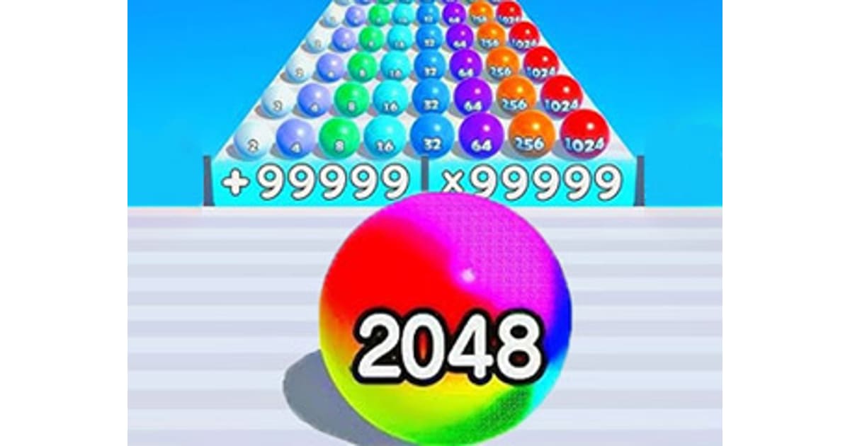 2048 Run Gorgeous Balls - Arcade Parkour Game