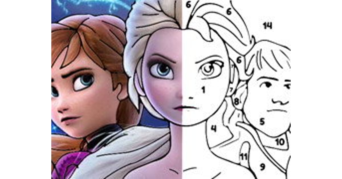 Color By Number With Frozen II - Play Now - BestGames.Com