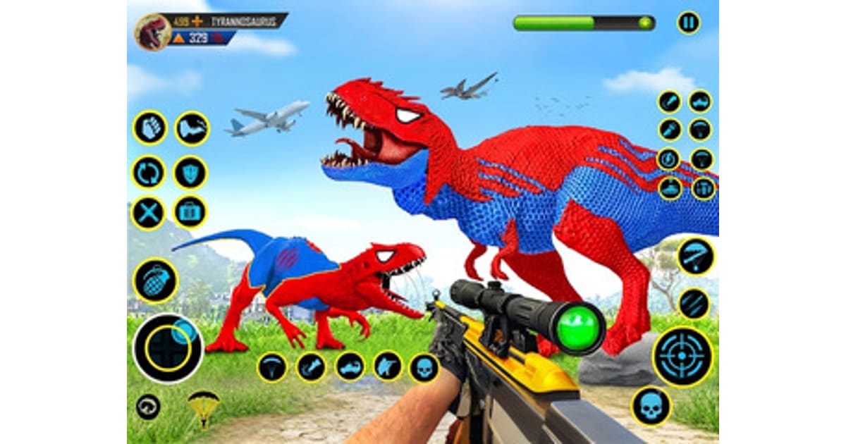 Dino Fighter: Jurassic Park Survival Doodle Games