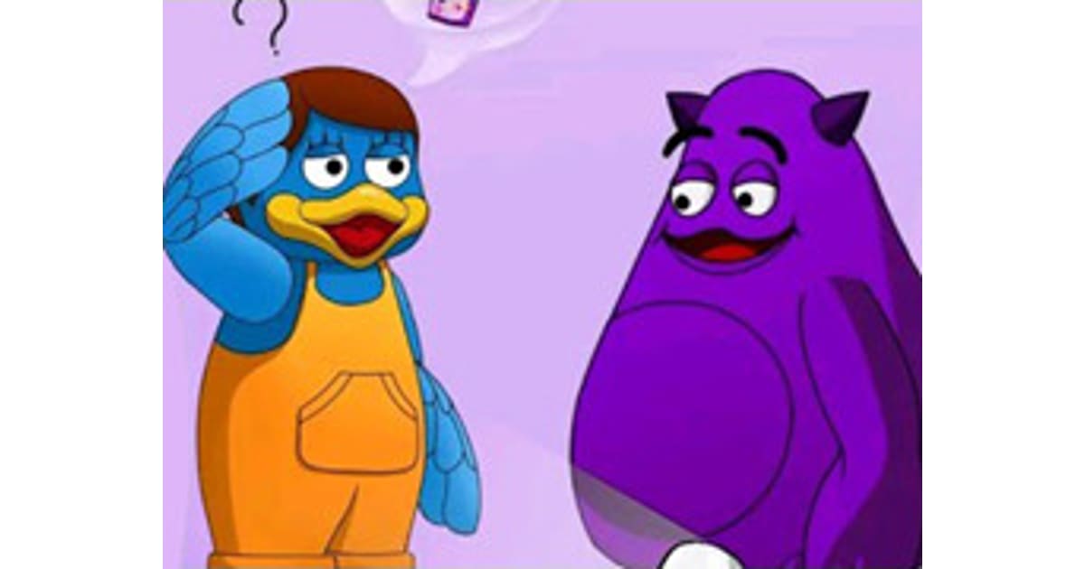 Grimace Monster Dop Story - Play Erasing Puzzle